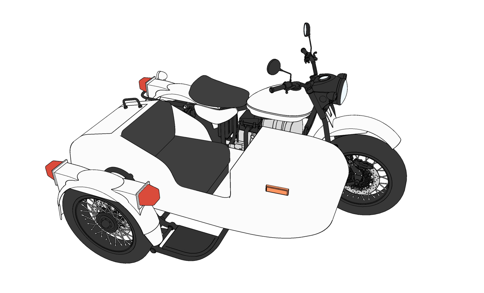 Motorcycle & Sidecar
